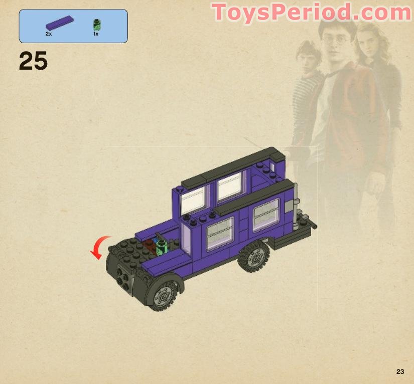 LEGO 4866 The Knight Bus Instructions and Parts List