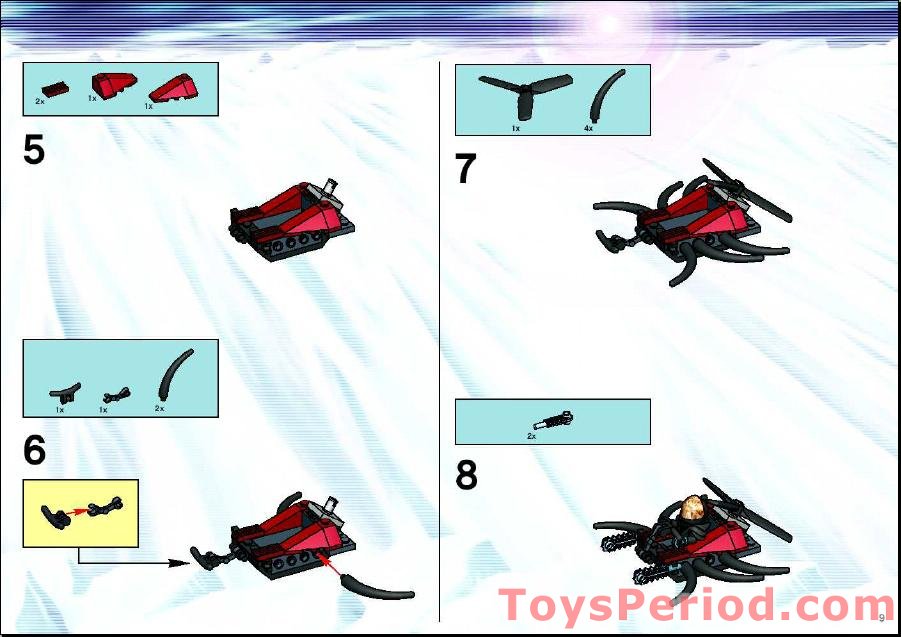 LEGO 4748 Ogel's Mountain Fortress Instructions and Parts List