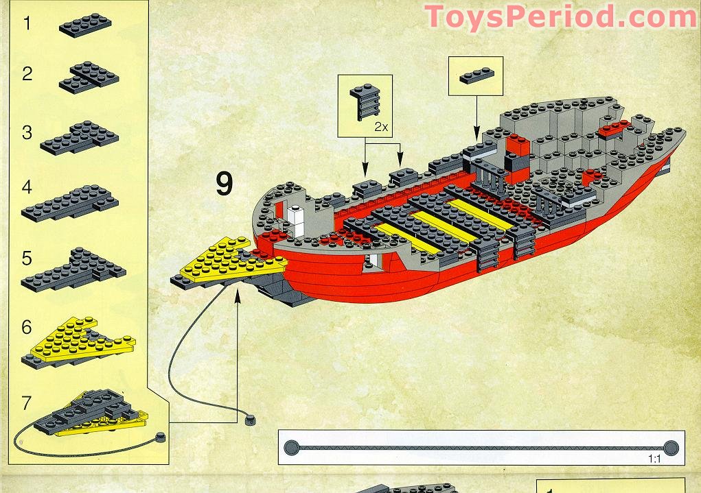 LEGO 6289 Red Beard Runner Instructions and Parts List