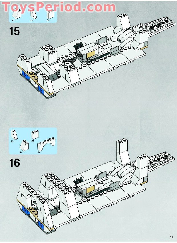 LEGO 7676 Republic Attack Gunship Instructions and Parts List