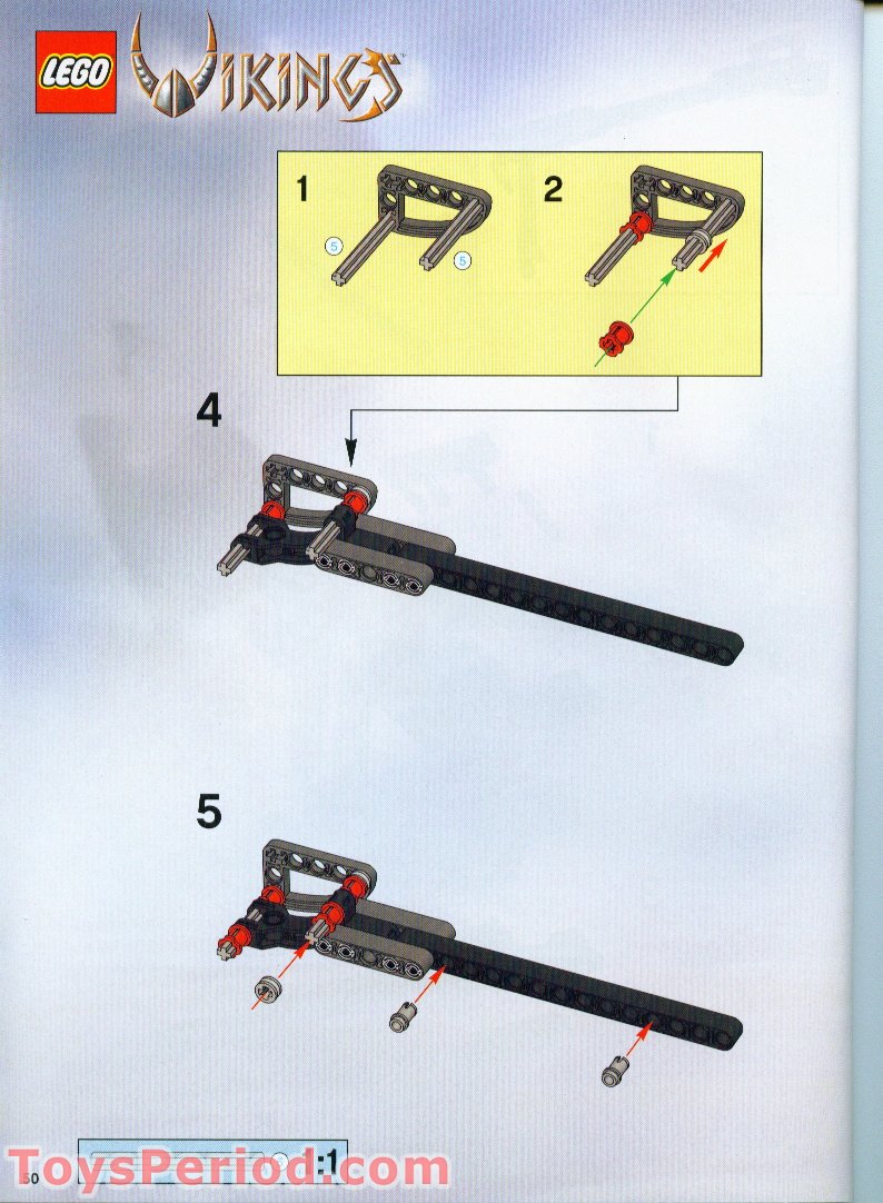 LEGO 7021 Viking Double Catapult Versus Armored Ofnir Dragon ...