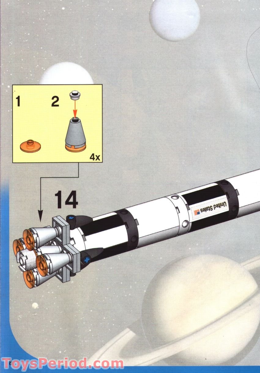 LEGO 7468 Saturn V Moon Mission Instructions and Parts List