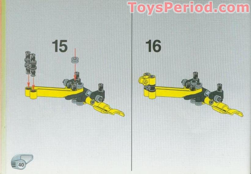 LEGO 8240 Slammer Stunt Bike Instructions and Parts List