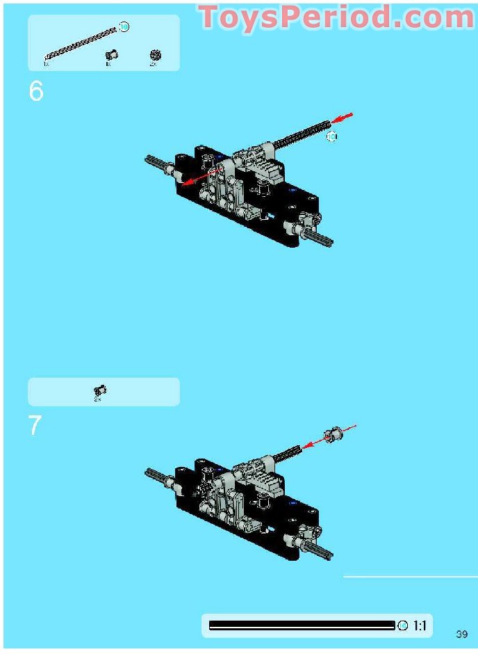 LEGO 8284-1 Dune Buggy or Tractor Instructions and Parts List
