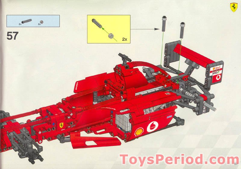 LEGO 8386 Ferrari F1 Racer 1:10 Instructions and Parts List