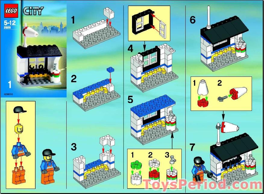 LEGO 2928-1 Airline Promotional Set Instructions and Parts List