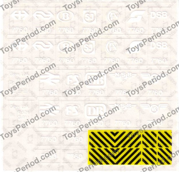 LEGO 7760 Diesel Shunter Locomotive, 12v Instructions and Parts List