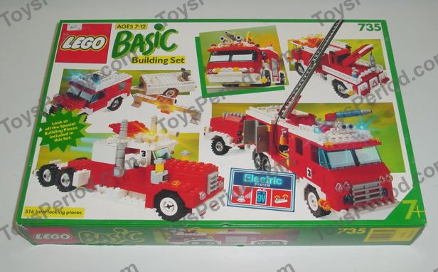 LEGO 735 Basic Building Set with Electric System, 7 Plus Instructions ...