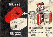 LEGO 222 1x1 Bricks Set Parts List