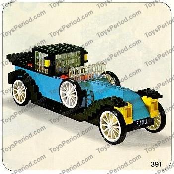LEGO 391-1 1926 Renault Instructions and Parts List