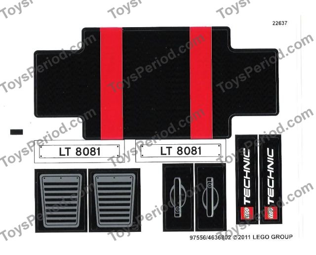 LEGO Sets with Part 8081stk01 Sticker Sheet for Set 8081 - (97556/4636802)