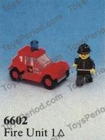 LEGO 6602-1 Fire Unit 1 Instructions and Parts List