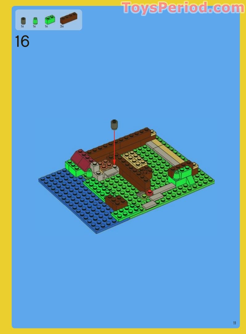 LEGO 5766 Log Cabin Instructions and Parts List