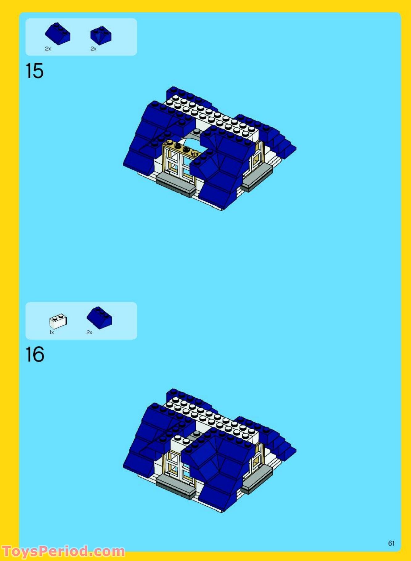 LEGO 5891 Apple Tree House Instructions and Parts List