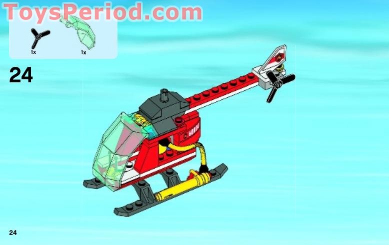 LEGO 60004 Fire Station Instructions and Parts List