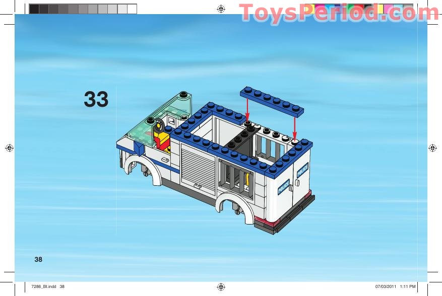 LEGO 7286 Prisoner Transport Instructions and Parts List