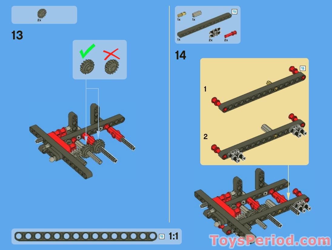 LEGO 8070 Supercar Instructions and Parts List