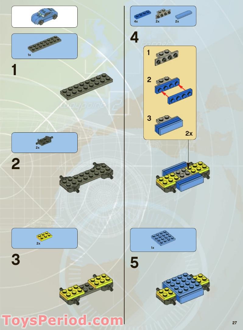 LEGO 8487 Flo's V8 Cafe Instructions and Parts List