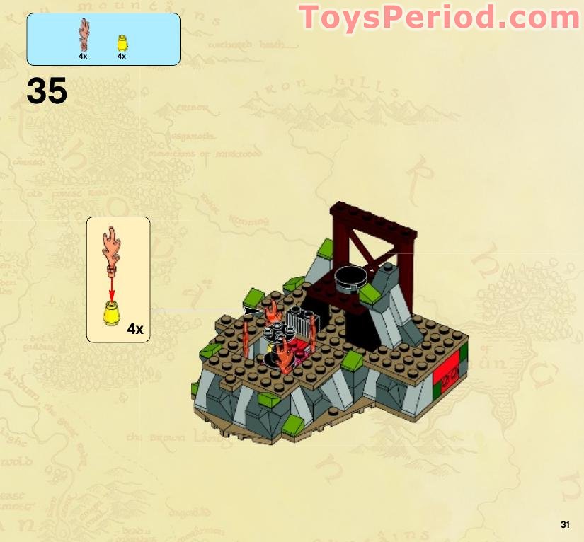 LEGO 9476 The Orc Forge Instructions and Parts List