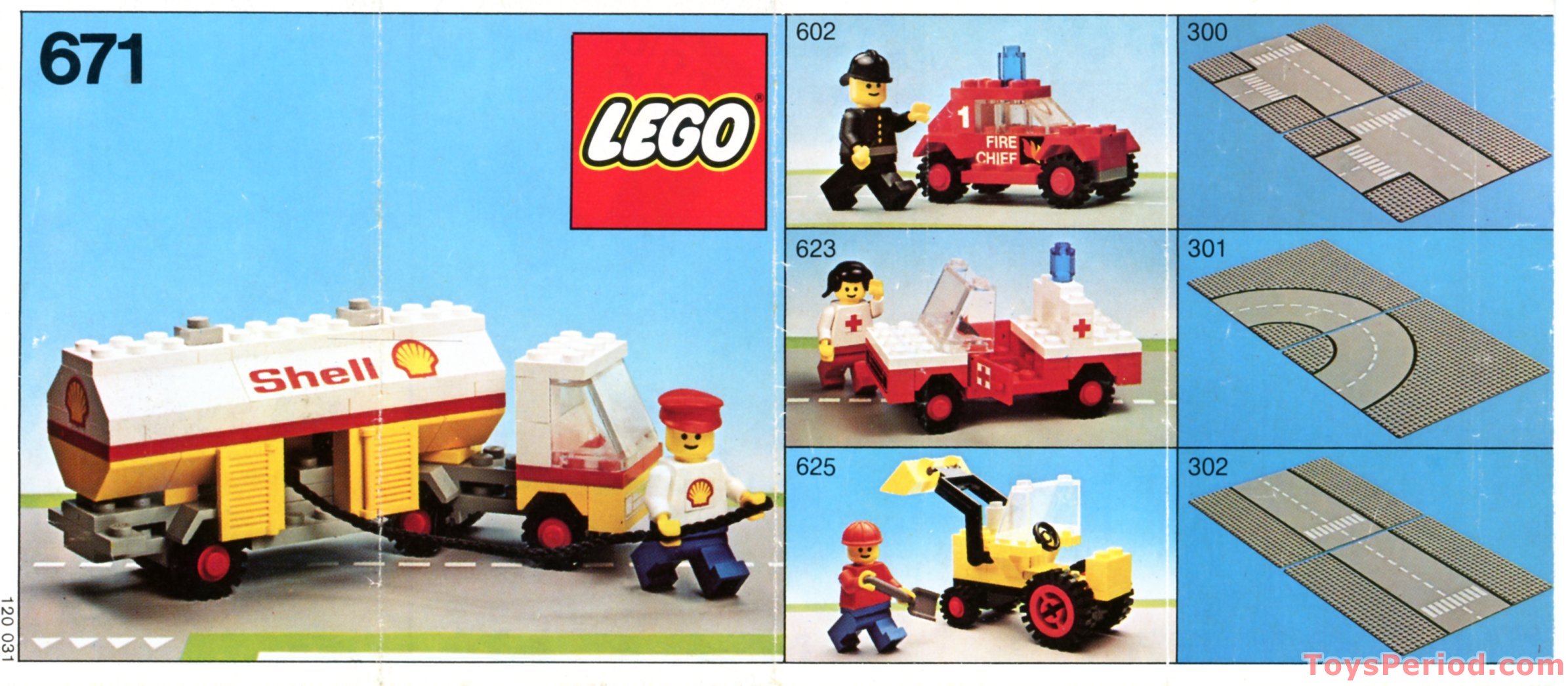 LEGO 671-1 Shell Fuel Tanker Instructions and Parts List