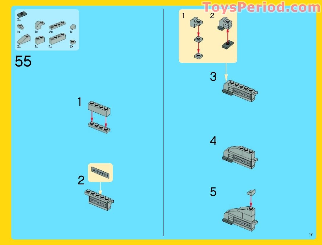 LEGO 10226 Sopwith Camel Instructions and Parts List