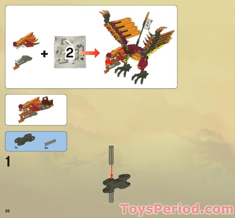 LEGO 2507 Fire Temple Instructions and Parts List