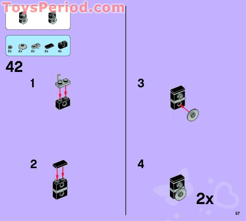 LEGO 41008 Heartlake City Pool Instructions and Parts List