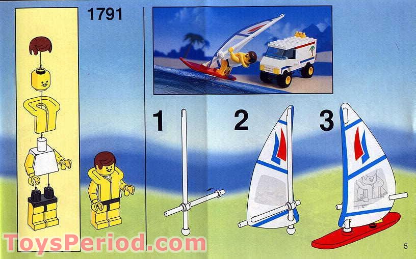 LEGO 1791 Windsurfer and Van Instructions and Parts List