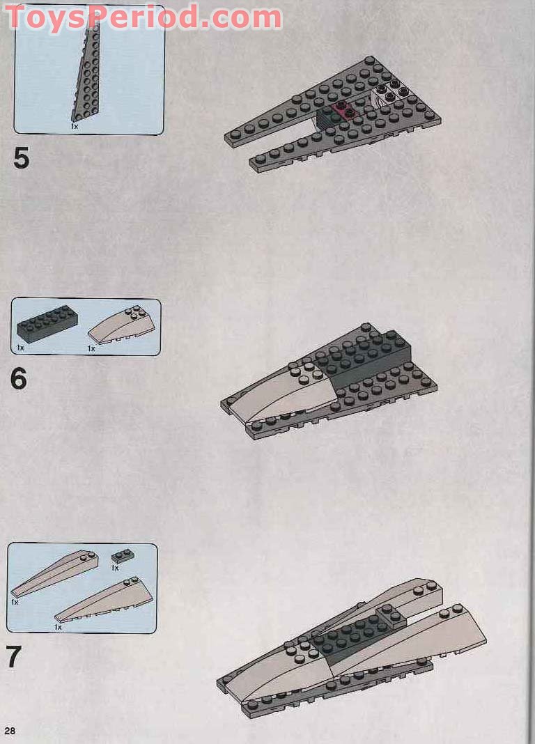 LEGO 7663 Sith Infiltrator Instructions and Parts List