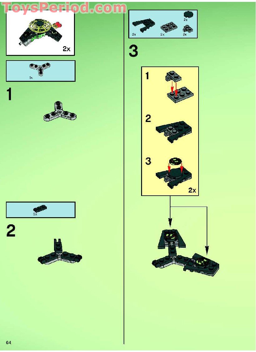 LEGO 7691 ETX Alien Mothership Assault Instructions and Parts List