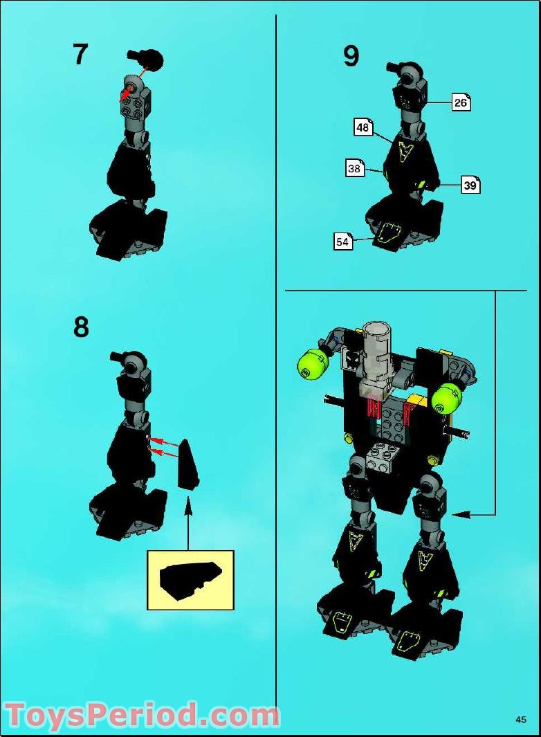 LEGO 7709 Sentai Fortress Instructions and Parts List