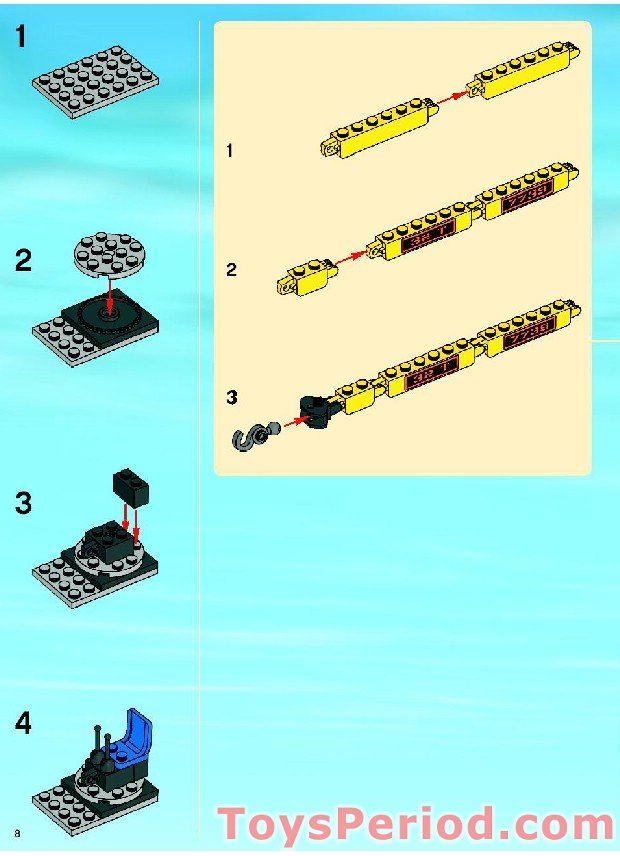 LEGO 7739 Coast Guard Patrol Boat and Tower Instructions and Parts List