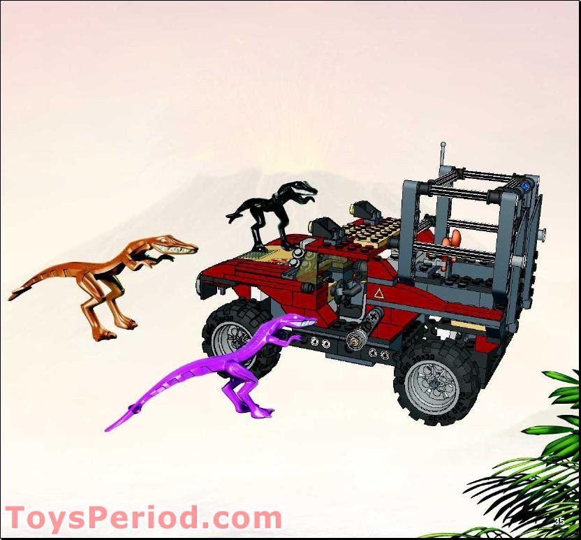 LEGO 7296 Dino 4wd Trapper Instructions and Parts List