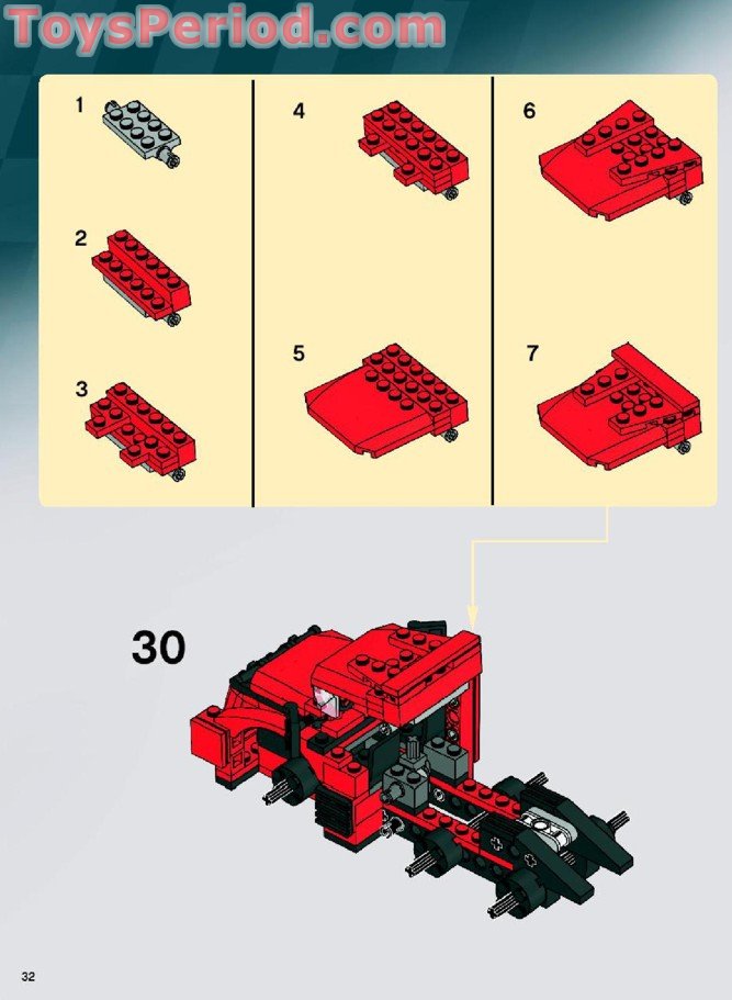 LEGO 8160 Cruncher Block and Racer X Instructions and Parts List