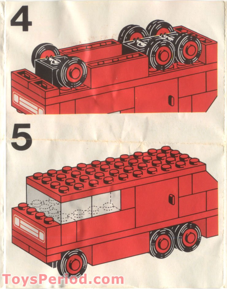 LEGO 620-2 Fire Truck Instructions and Parts List