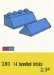LEGO 280-2 Sloping Roof Bricks, Blue Set Parts List