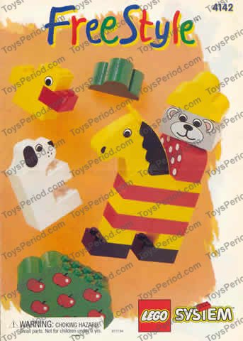 LEGO 4142 Freestyle Building Set Tote, 4 Plus Parts List