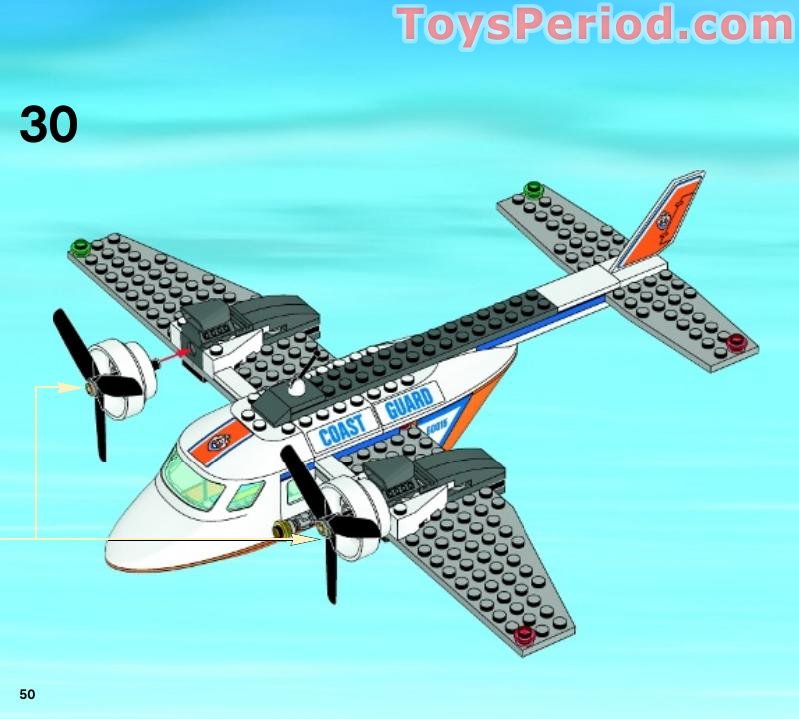 LEGO 60015 Coast Guard Plane Instructions and Parts List