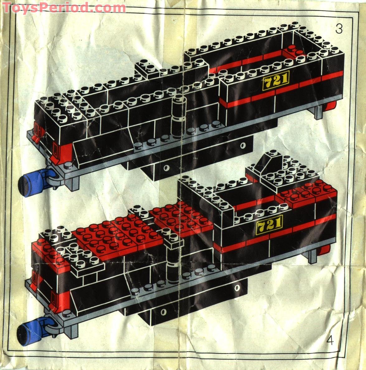 LEGO 721 Steam Locomotive Instructions and Parts List