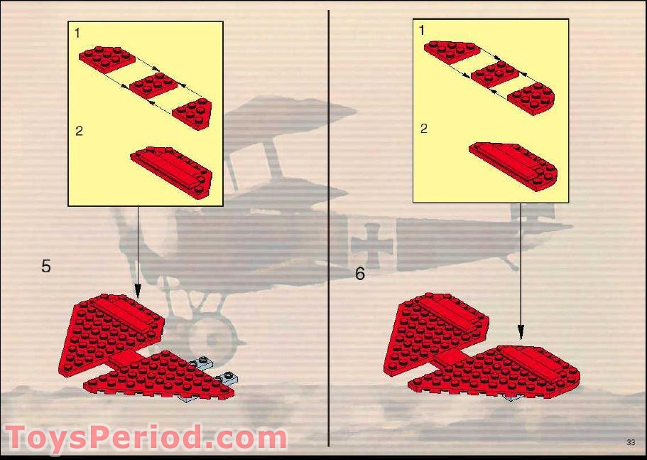 LEGO 10024 Red Baron Instructions and Parts List