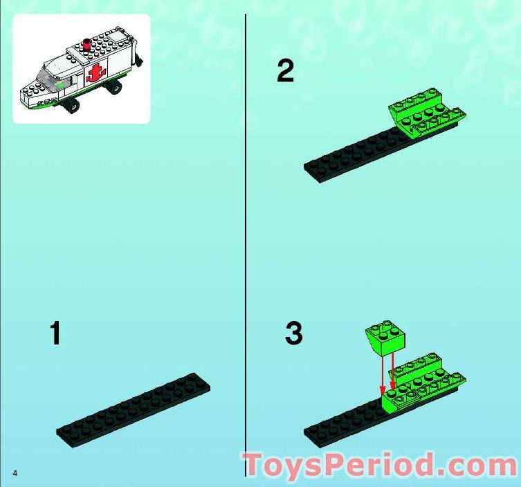 LEGO 3832 The Emergency Room Instructions and Parts List