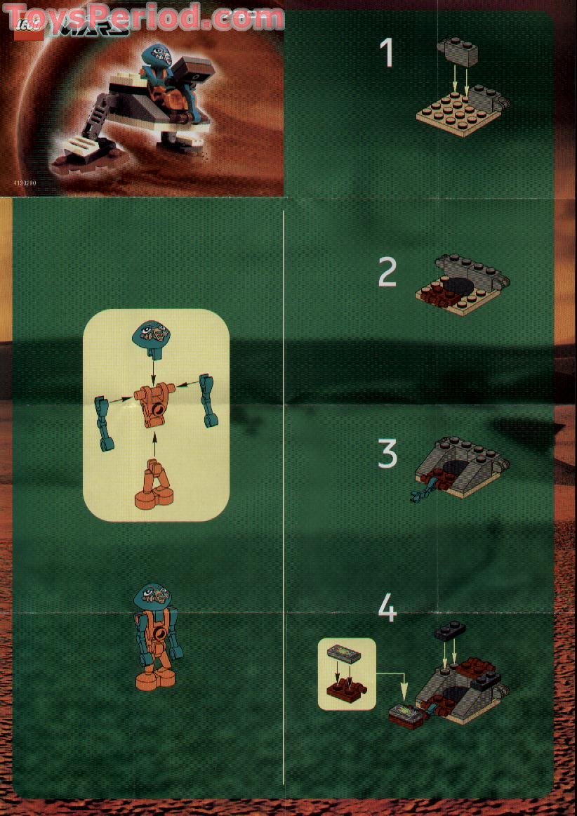 LEGO 7302 Small Walker Instructions and Parts List