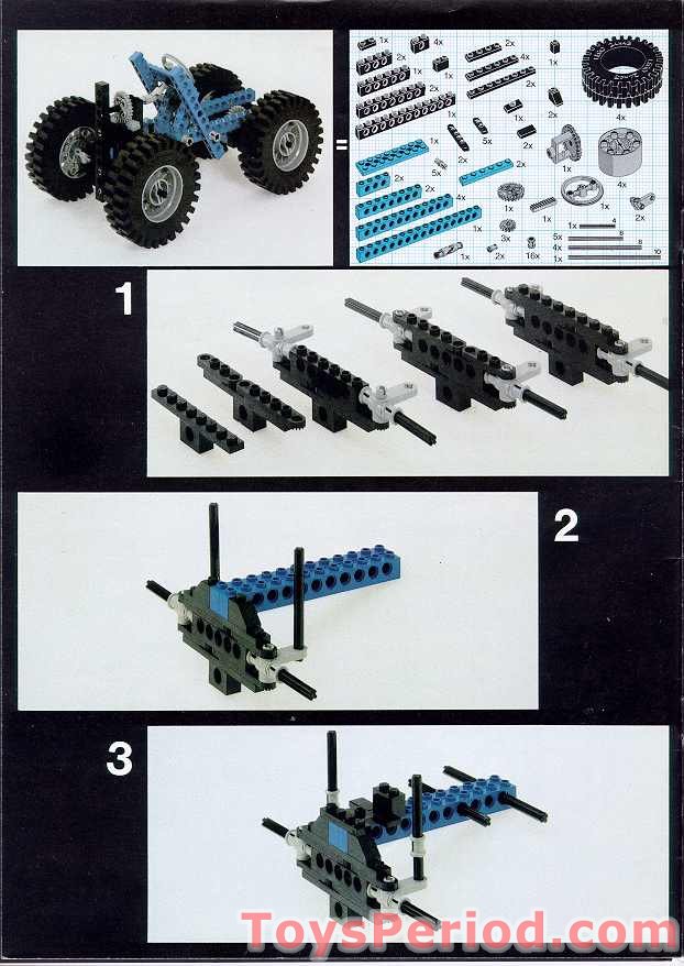 LEGO 8859 Tractor Instructions and Parts List