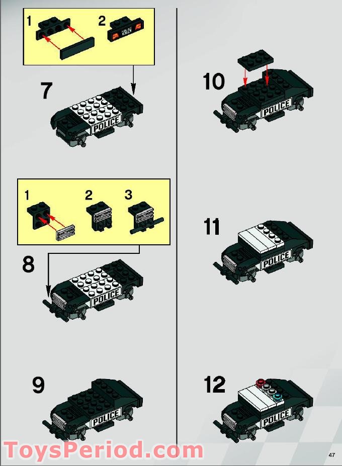 LEGO 8135 Bridge Chase Instructions and Parts List