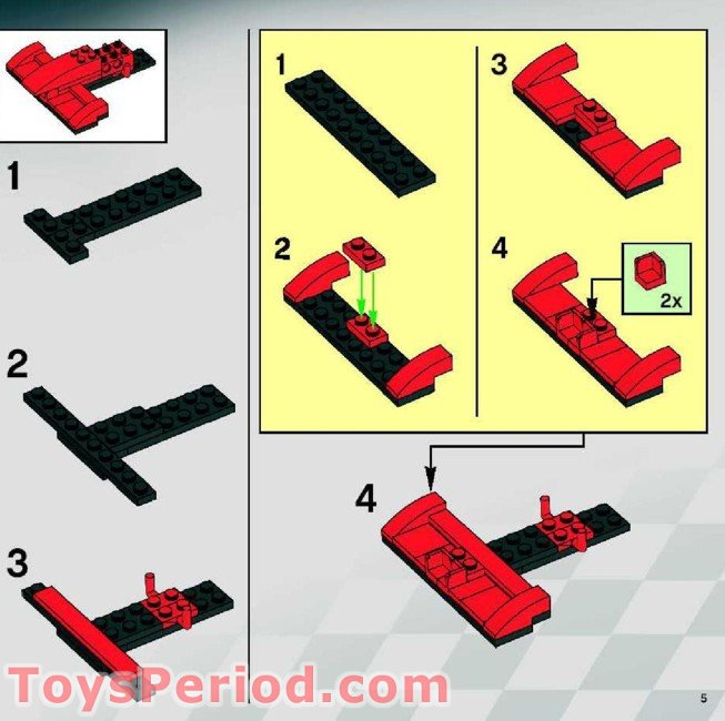 LEGO 8142-1 Ferrari 248 F1 1:24 (Vodafone) Instructions and Parts List