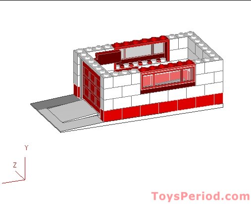 LEGO 236-1 Garage with Automatic Door - White Base and Door Frame ...