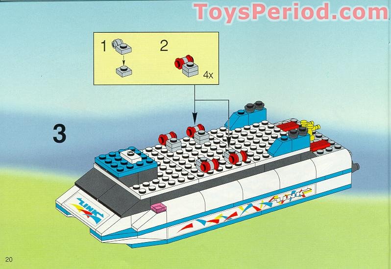 LEGO 2998 Stena Line Promotional Set: Hydrofoil Instructions and Parts List