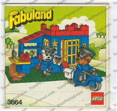 LEGO 3664 Police Station Instructions and Parts List