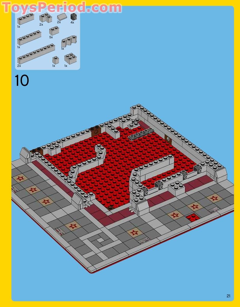 LEGO 10232 Palace Cinema Instructions and Parts List