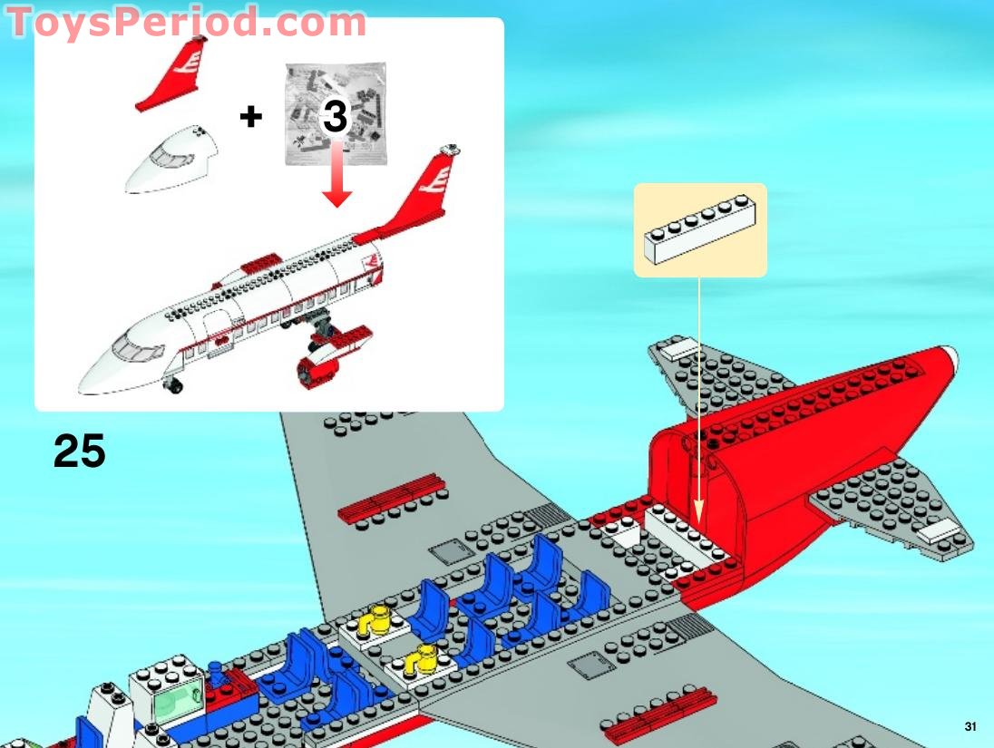 LEGO 3182 Airport Instructions and Parts List